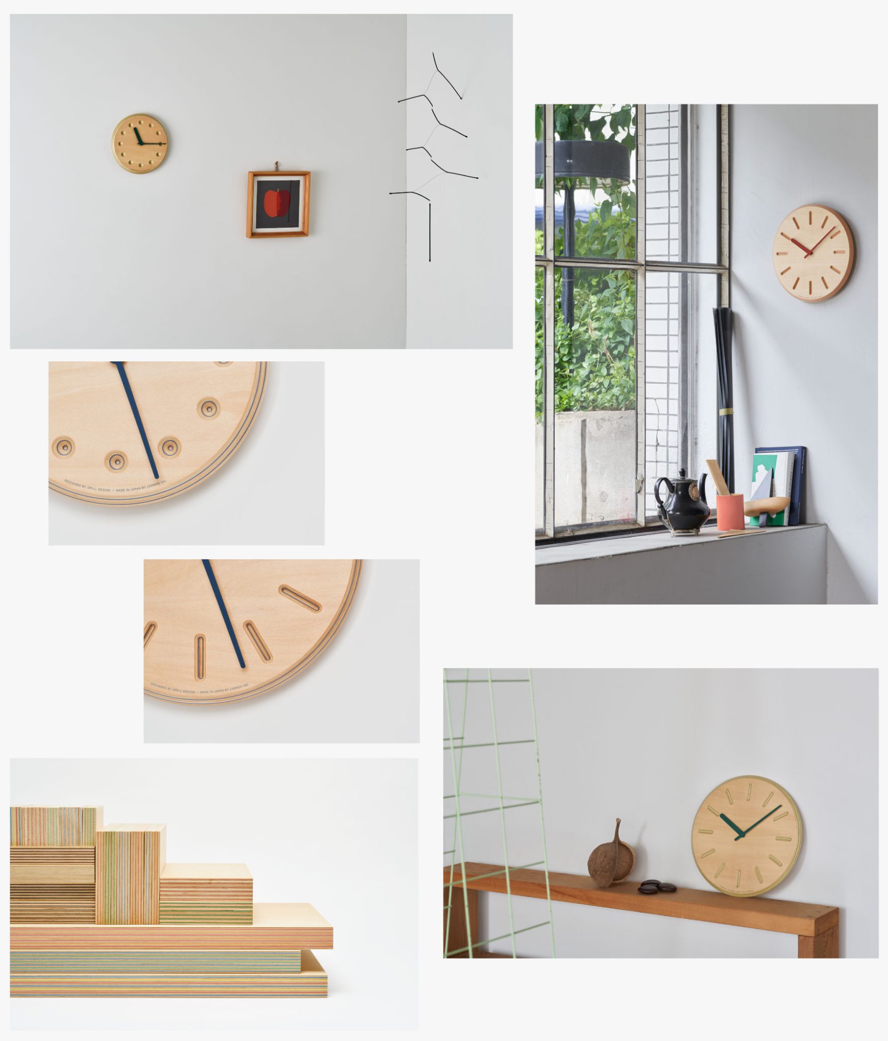 Paper-Wood CLOCK - Lemnos